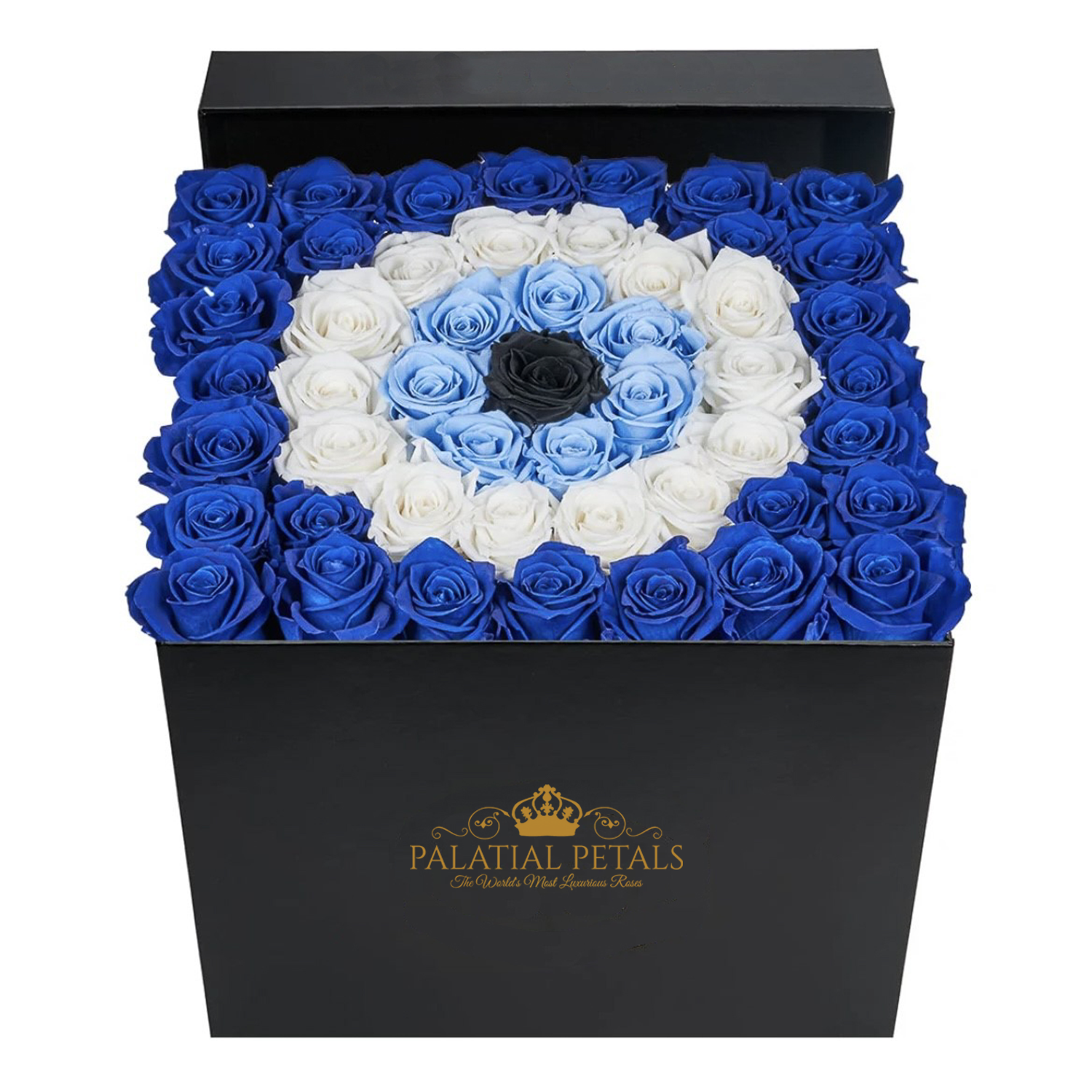 Evil Eye Preserved Rose Arrangement | Palatial Petals – Palatial Petals