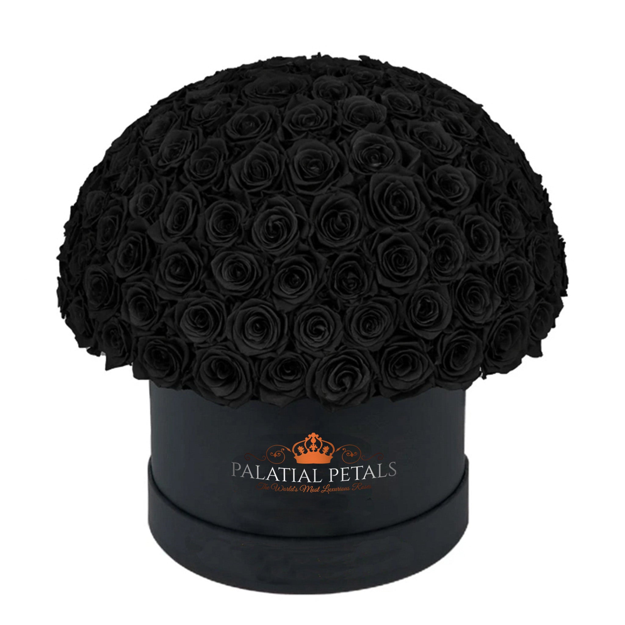 Black Roses That Last A Year - Grande "Crown" Rose Box – Palatial Petals