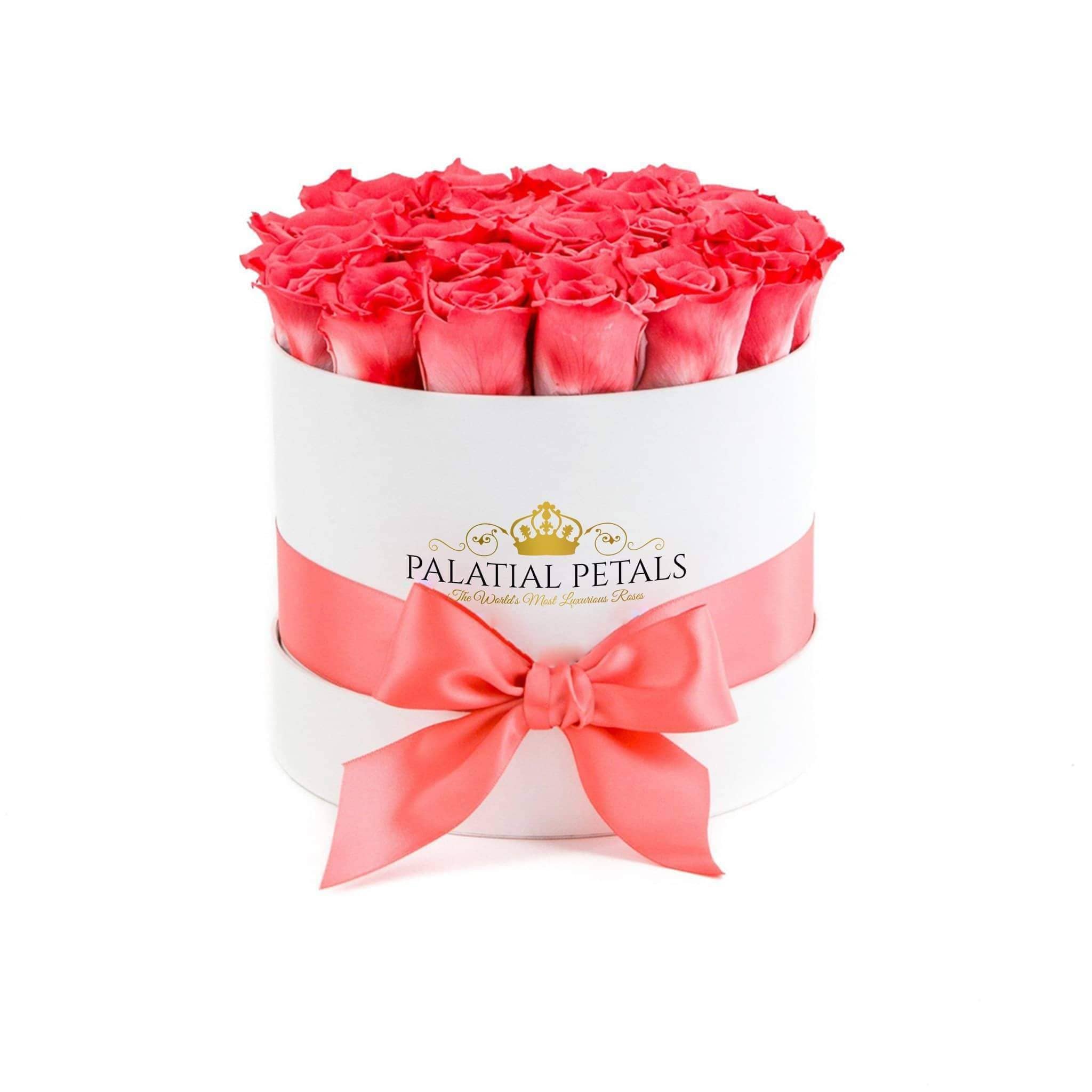 Coral Pink Roses That Last A Year - Classic Rose Box – Palatial Petals