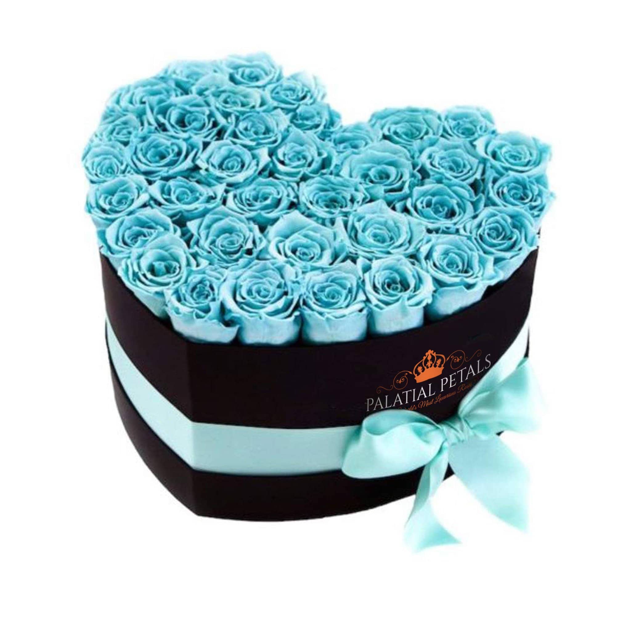 Tiffany Blue Roses That Last A Year - Love Heart Rose Box – Palatial Petals