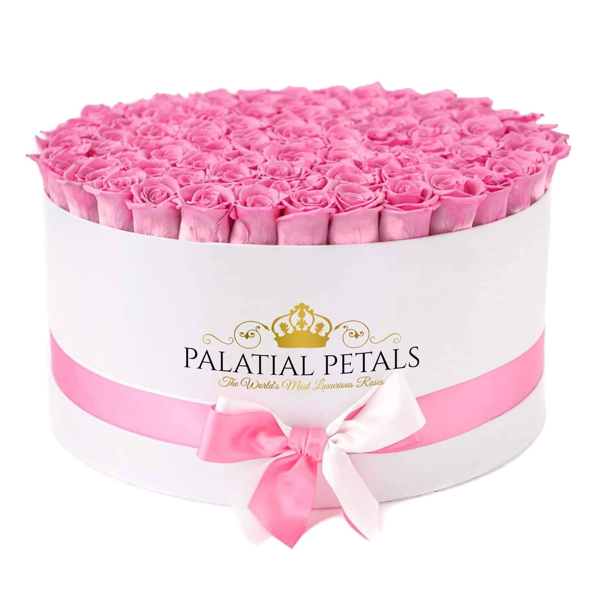 Candy Pink Roses That Last A Year - Deluxe Rose Box – Palatial Petals