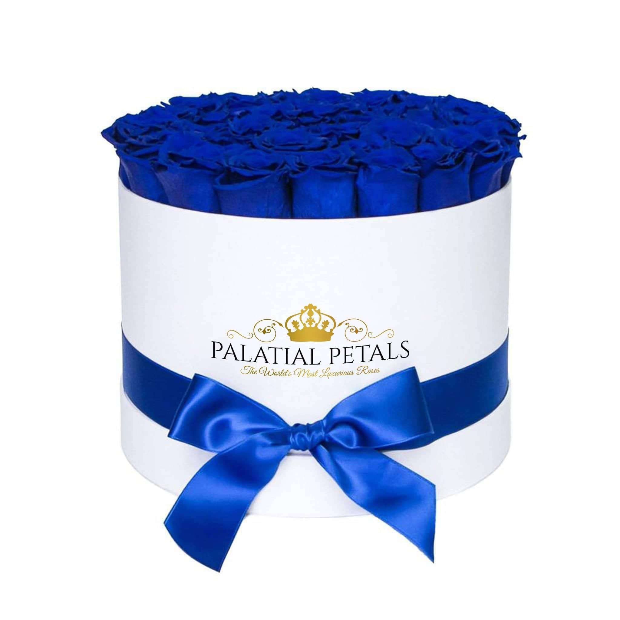 Royal Blue Roses That Last A Year - Grande Rose Box – Palatial Petals