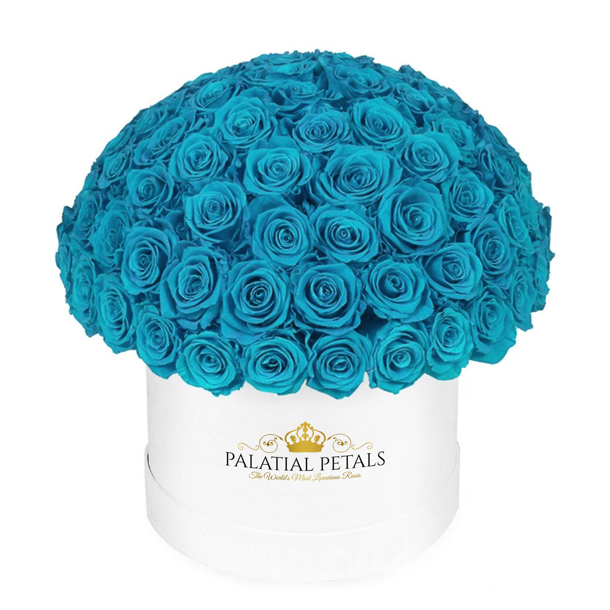 Turquoise Roses That Last A Year - Grande "Crown" – Palatial Petals